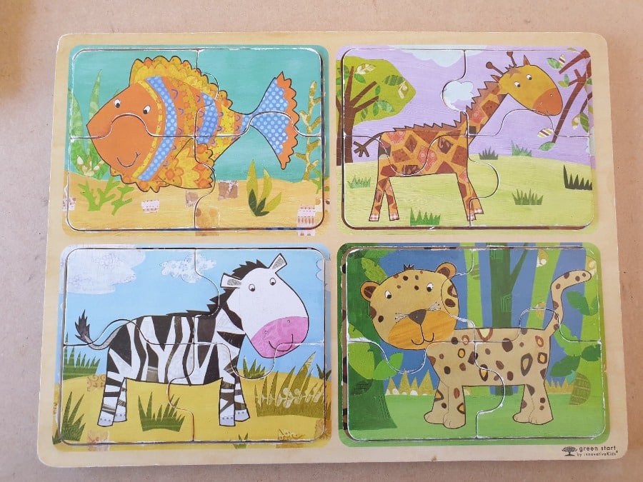 Animal Patterns Wooden Puzzle